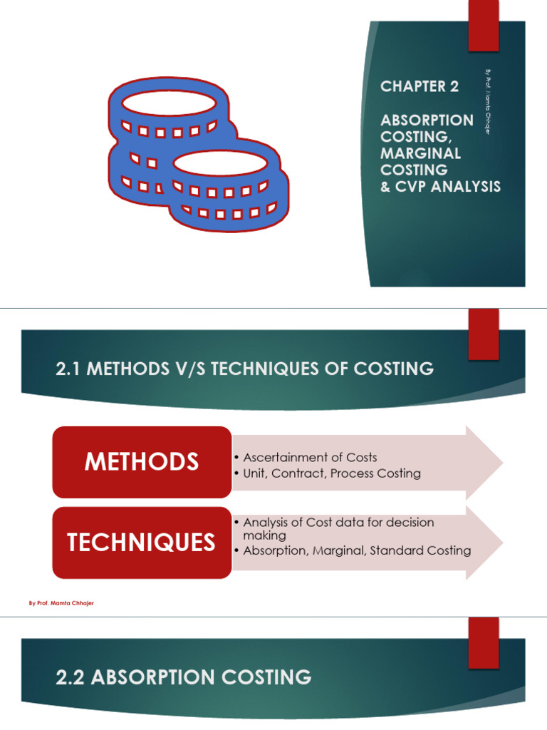 Absorption vs Marginal Costing Analysis | PDF | Pricing | Business ...