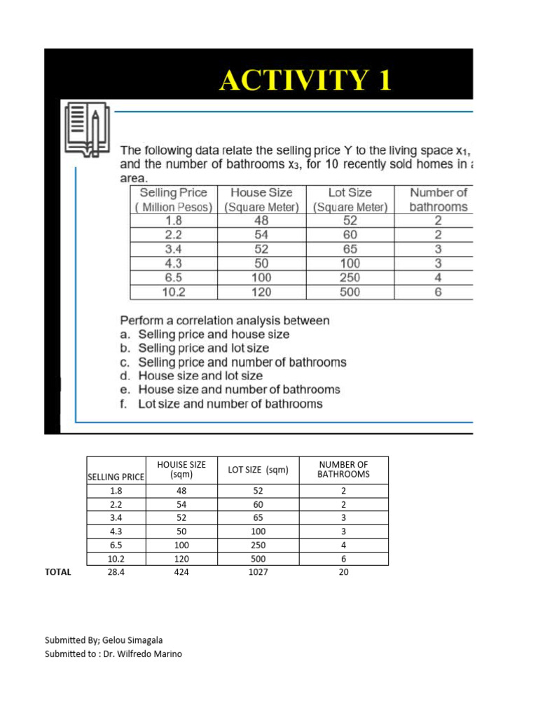 Statistics Correlation Activity | PDF | P Value | Statistical Significance