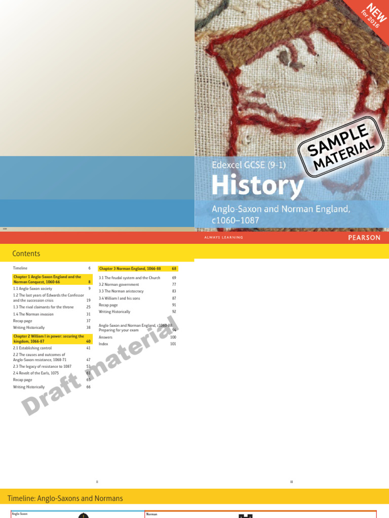 Anglo Saxon and Norman England c1060 1087 Student Book | PDF | Anglo ...