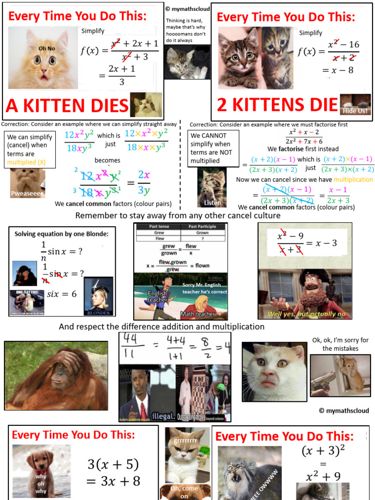 Common Mistakes and Misconceptions | PDF | Mathematics | Algebra