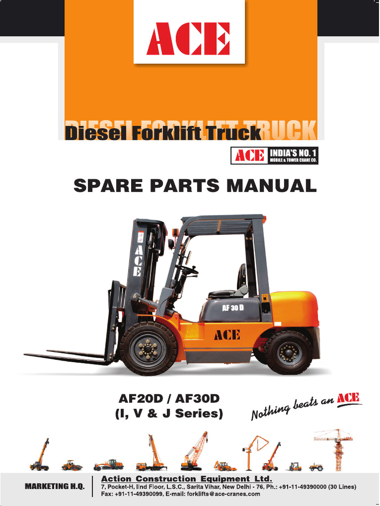 ACE AF 20D & 30D Parts Catalogue | PDF | Manual Transmission | Clutch