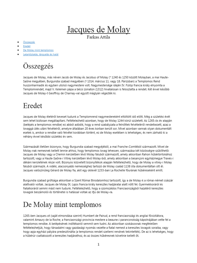 Jacques de Molay | PDF
