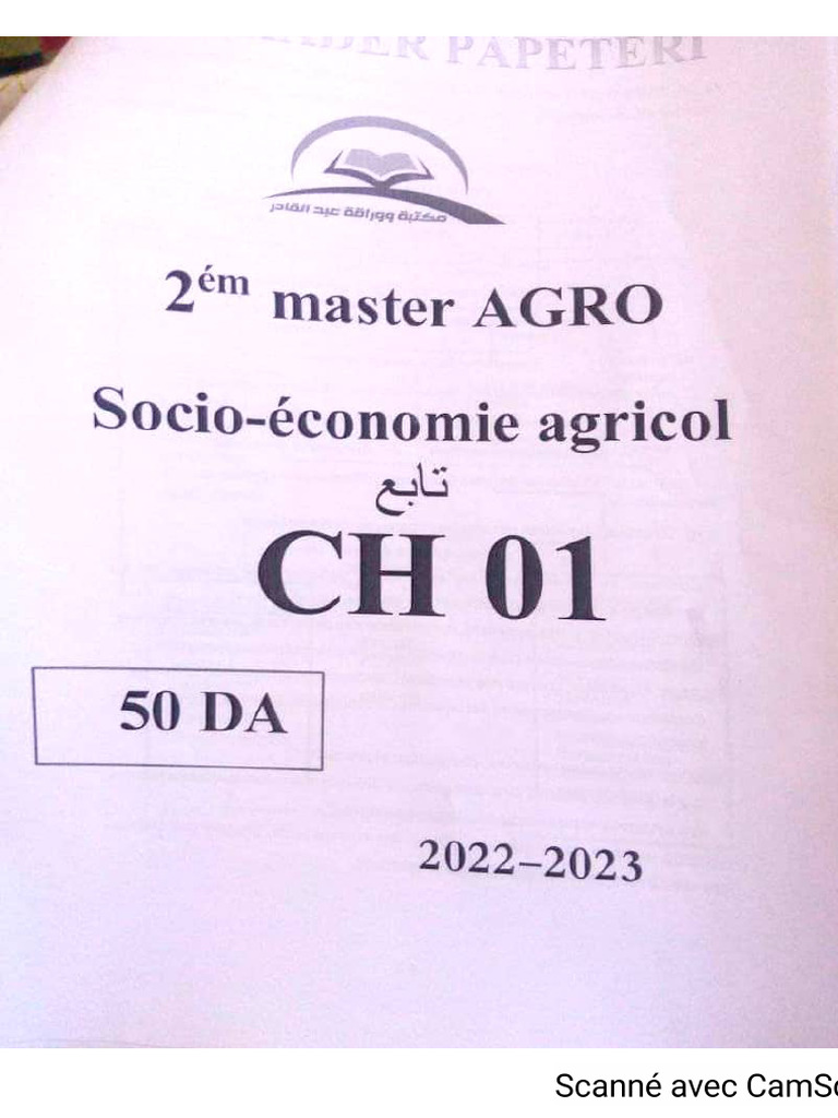 Soco-Économie Suivi ch01 | PDF