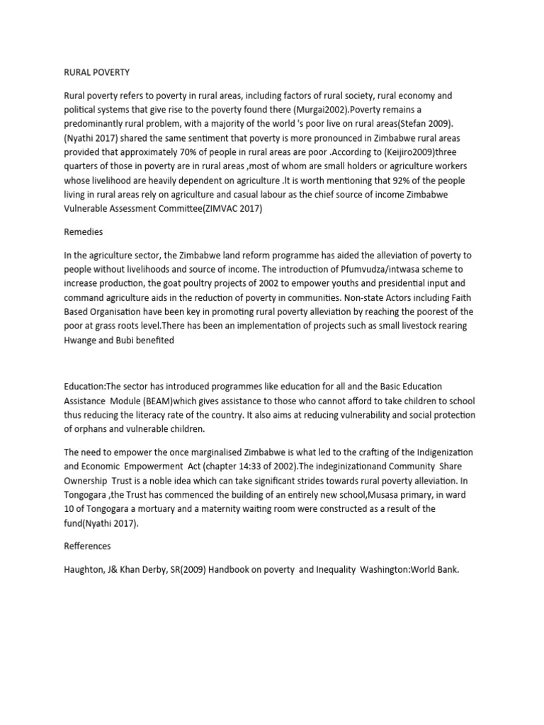 Rural Poverty Report | PDF