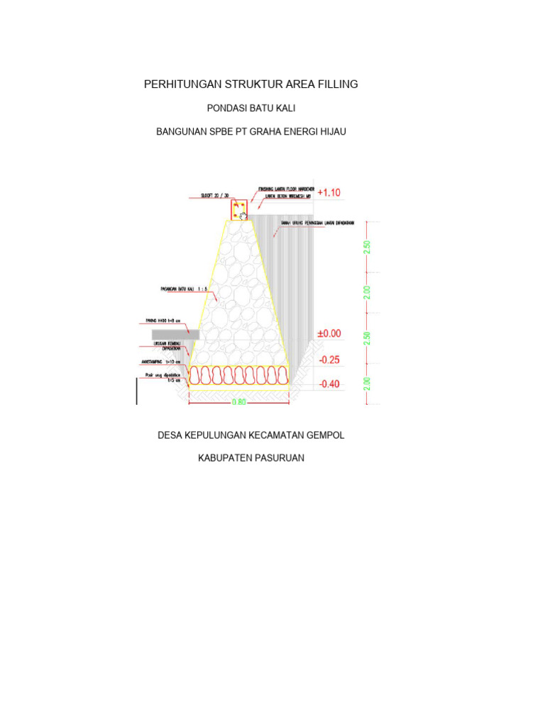 6 Perhitungan Pondasi Batu Kali Pdf