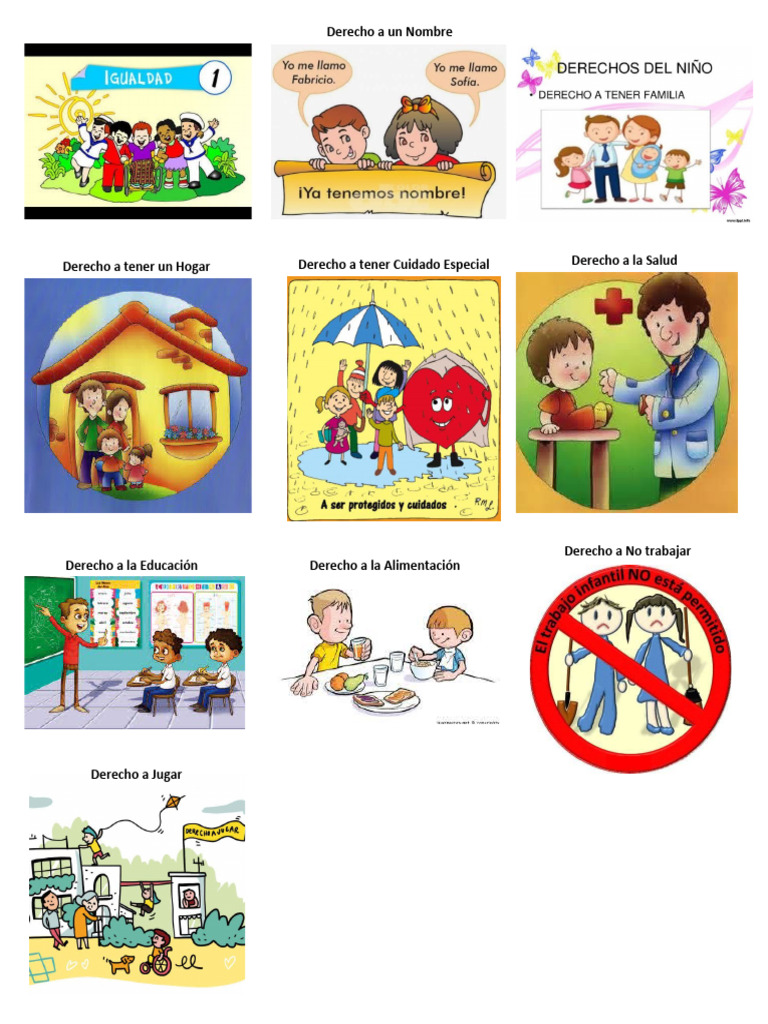 Derechos de Los Niños (imagenes) | PDF