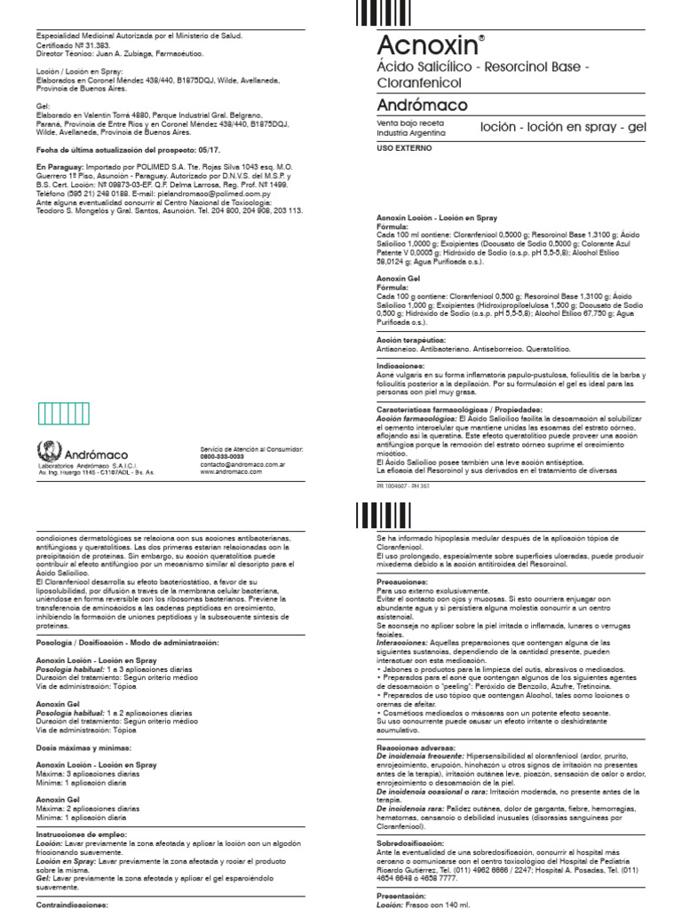 PR 1004607 ACX Familia | PDF | Proteínas | Especialidades Medicas