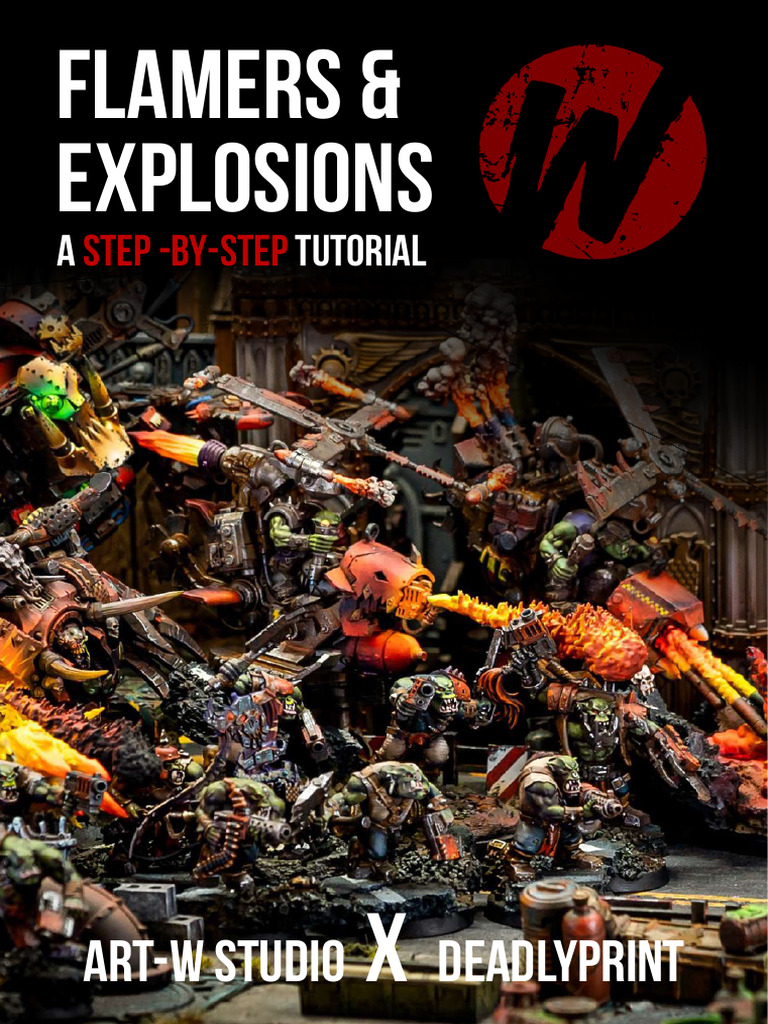 Flamers Explosions Step by Step Tutorial Art W Studio | PDF