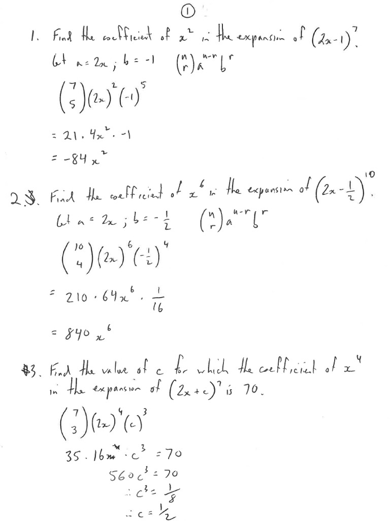 Year 1 Exam Type Questions Soln | PDF
