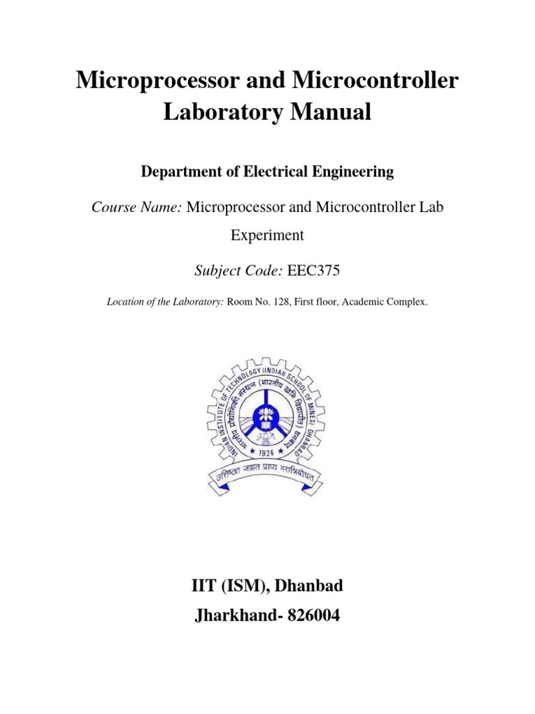 UG - 06 - EEC375 - Microprocessor and Microcontroller Laboratory Manual ... UG - 06 - EEC375 - Microprocessor and Microcontroller Laboratory Manual ...