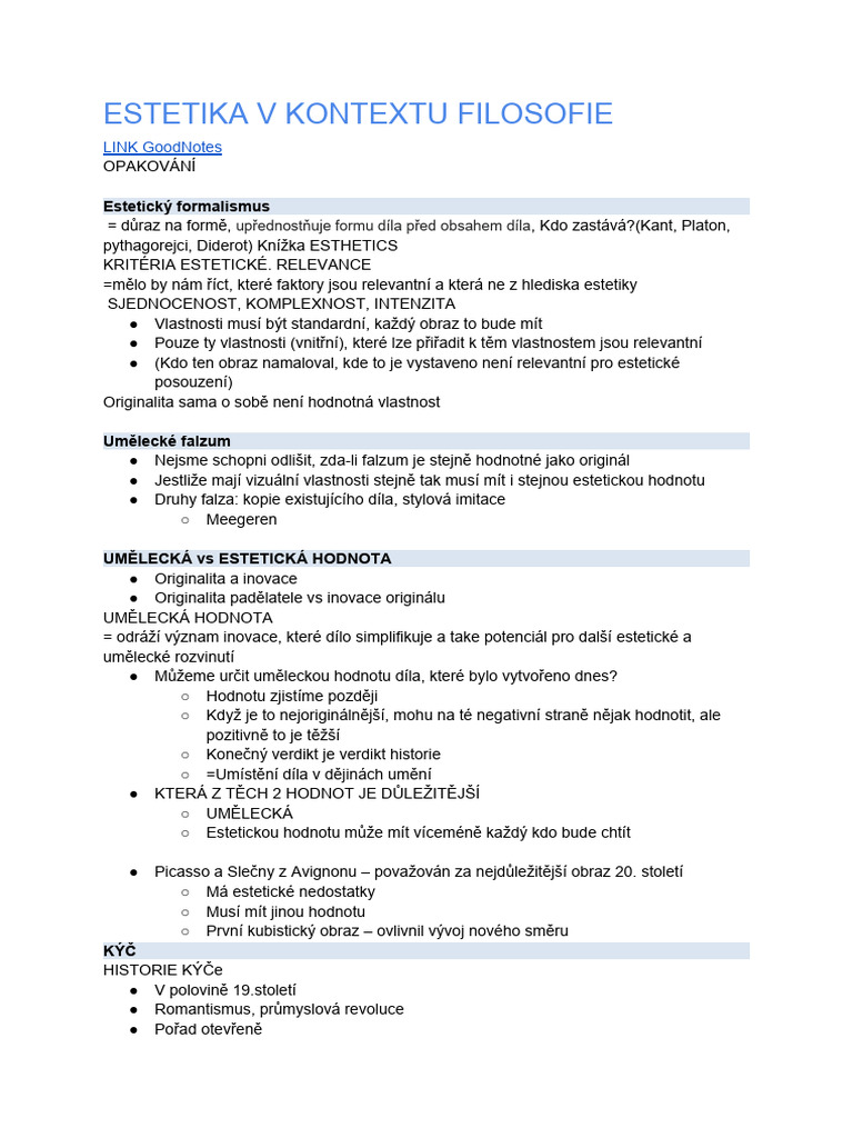 Estetika V Kontextu Filosofie | PDF