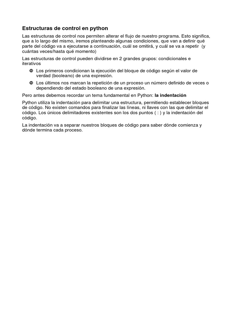 Unidad 3 Py | PDF | Python (lenguaje de programación) | Flujo de control