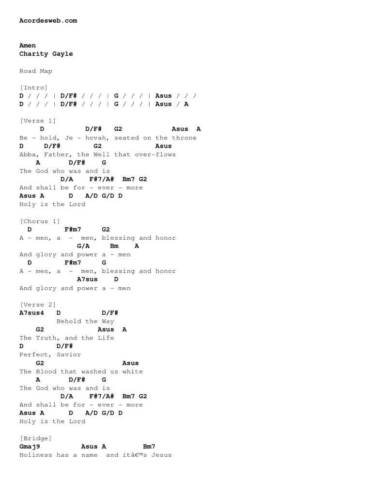 Amen Charity Gayle Acordesweb Com | PDF