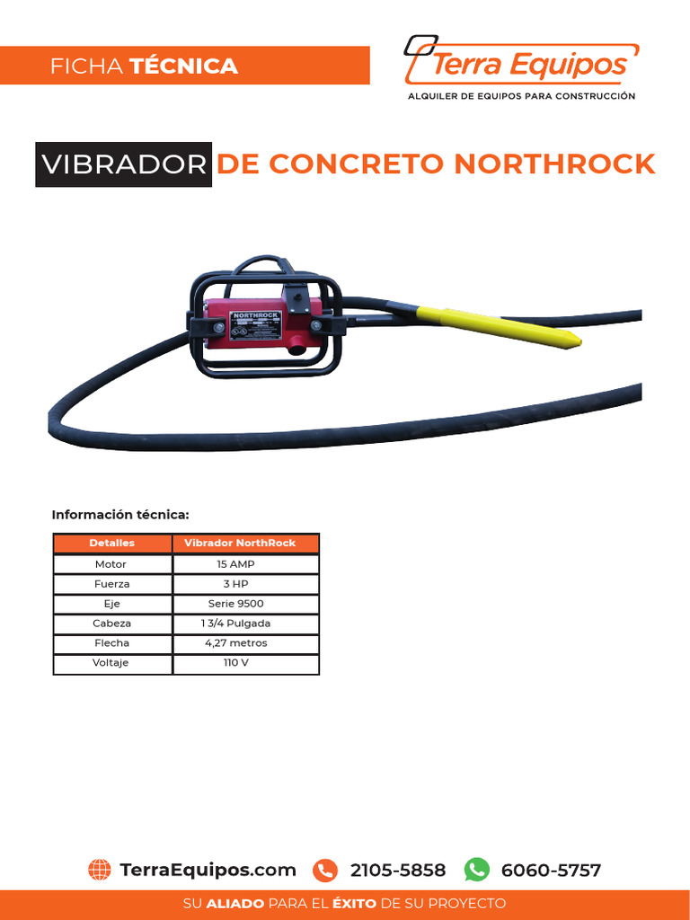 Ficha Tecnica Vibrador Northrock | PDF
