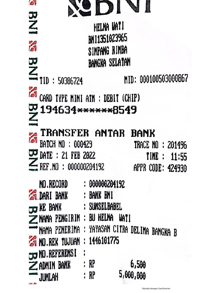 Uang SPP Semester 2 | PDF