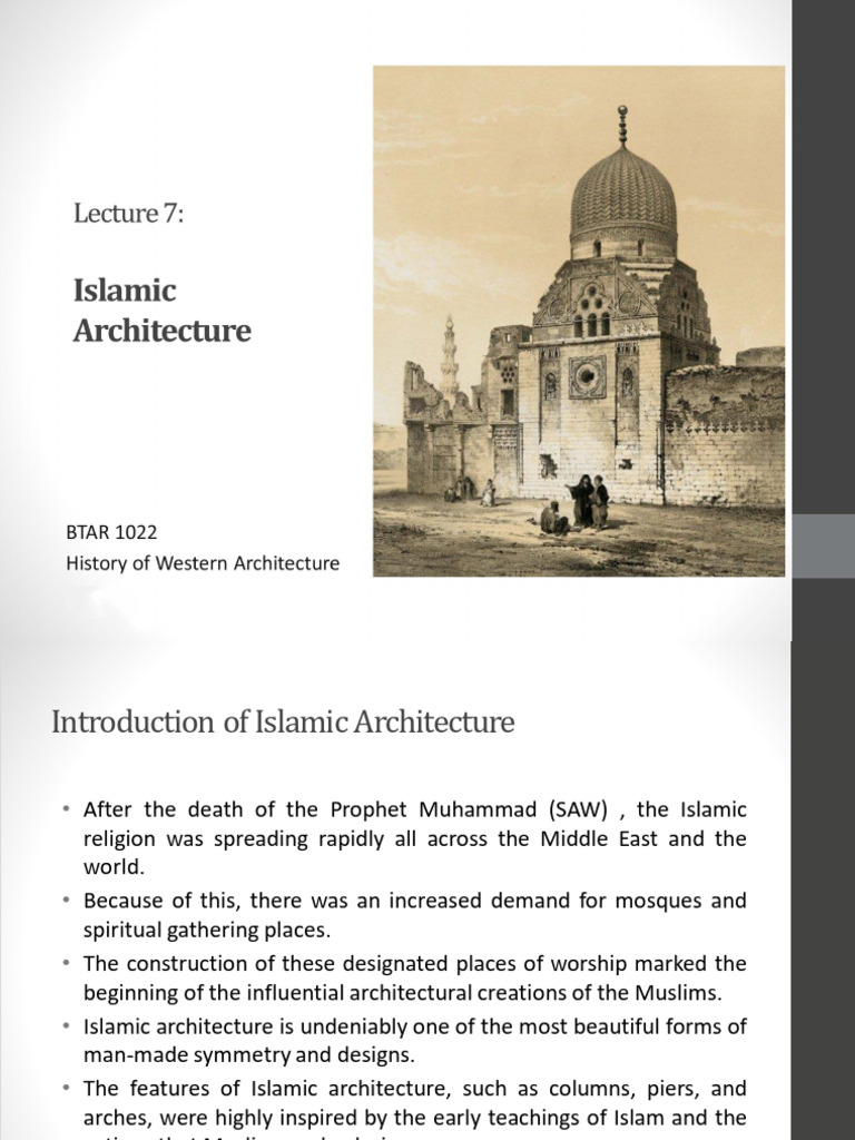 Lecture 7 - Islamic Architecture | PDF