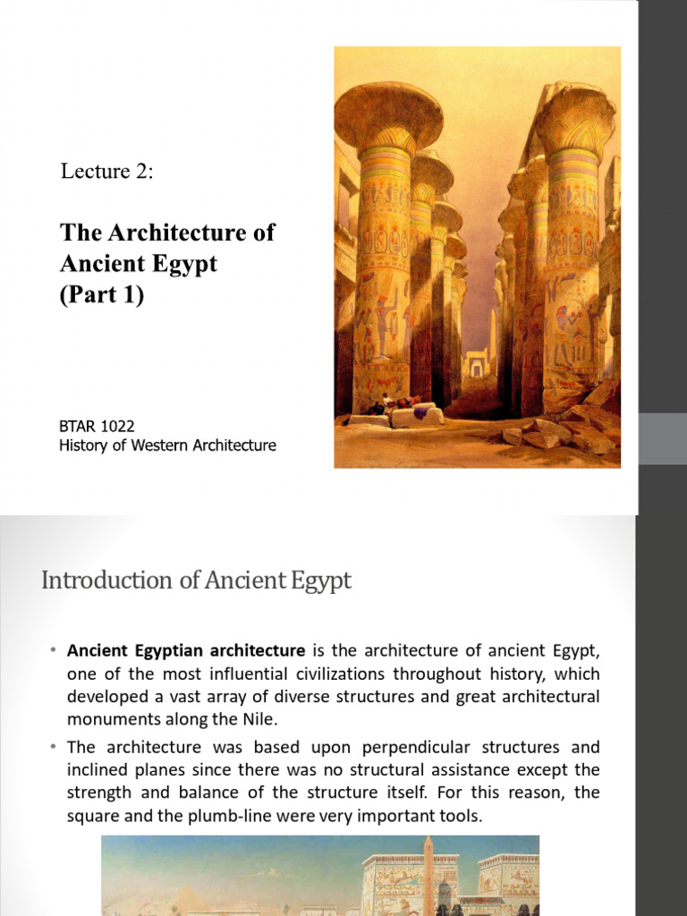 Lecture 2a - Architecture of Ancient Egypt Part 1 | PDF | Ancient Egypt ...