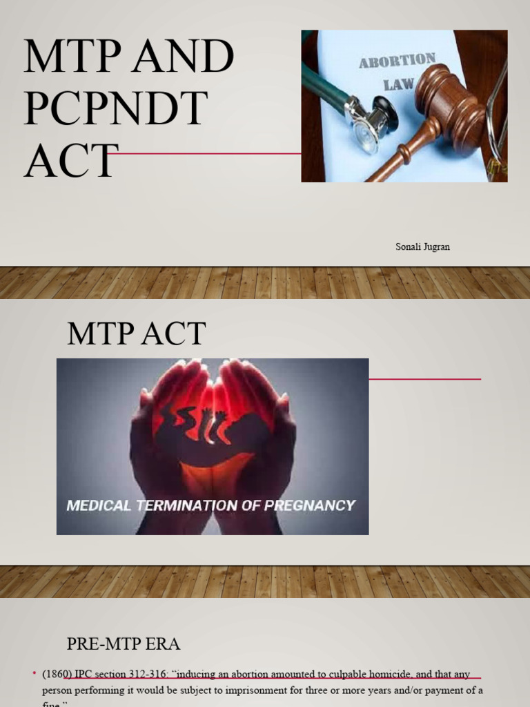 MTP and PCPNDT ACT: Sonali Jugran | PDF