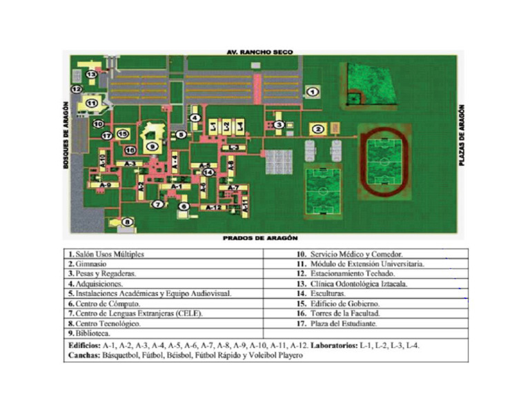 Mapa Escuela FES ARAGON | PDF