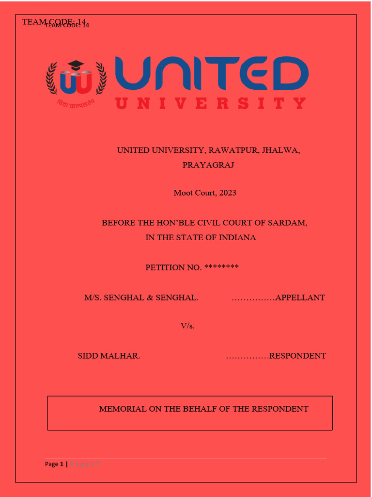 Respondent Final | PDF | Lawsuit | Judgment (Law)