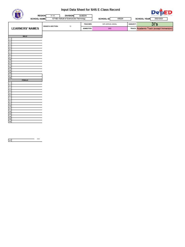 Shs Inquiries, Investigation and Immersion | PDF | Academic Term | Learning