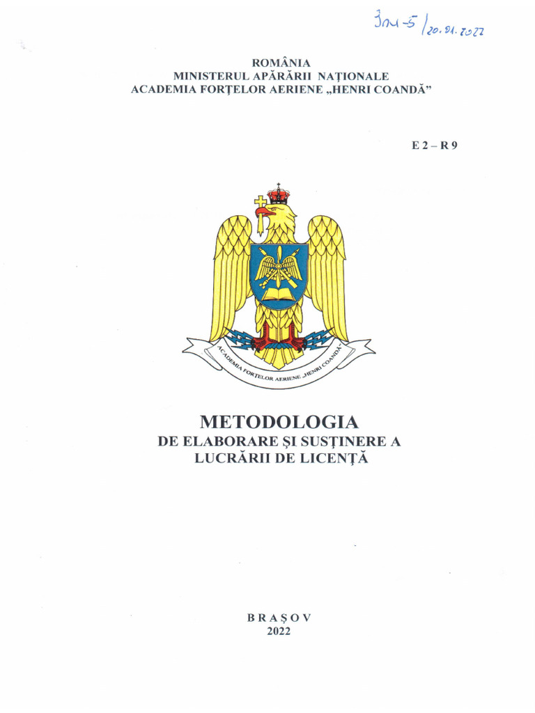 Metodologia de Elaborare Si Sustinere A Lucrarii de Licenta | PDF