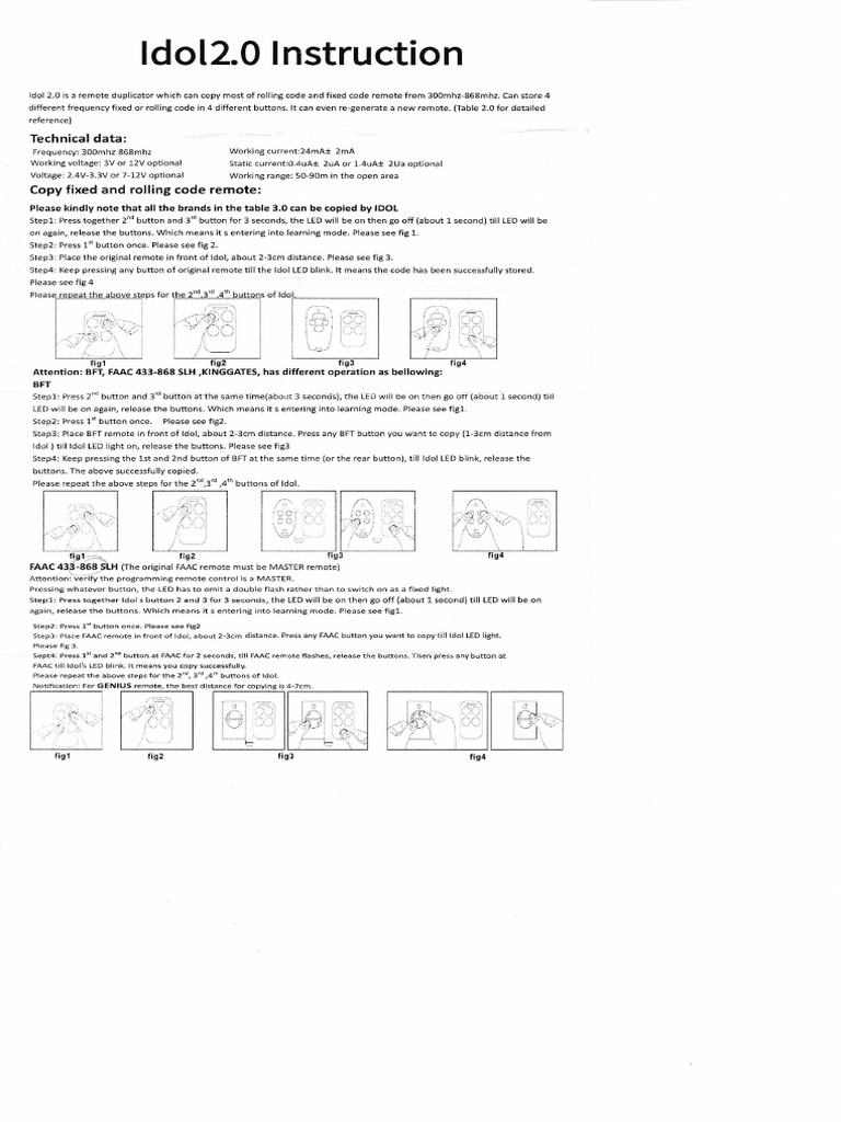 IDOL 2.0 Remote Programming Guide | PDF