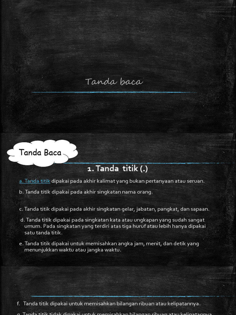 Pemakaian Tanda Baca | PDF