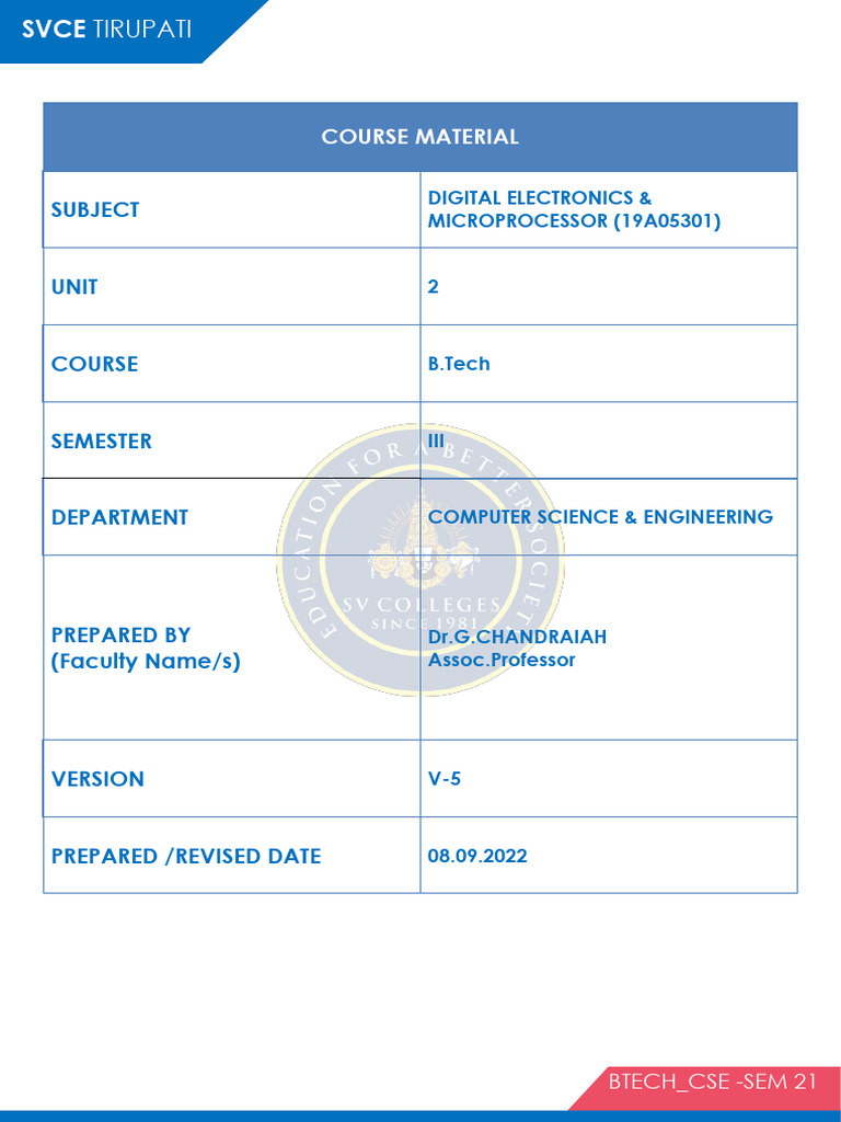 De&mp Unit - 2 | PDF | Logic Gate | Subtraction