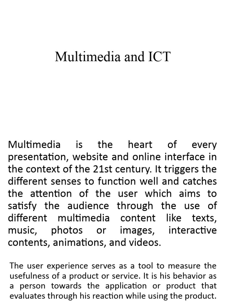 Multimedia and ICT | PDF | Multimedia | Educational Technology