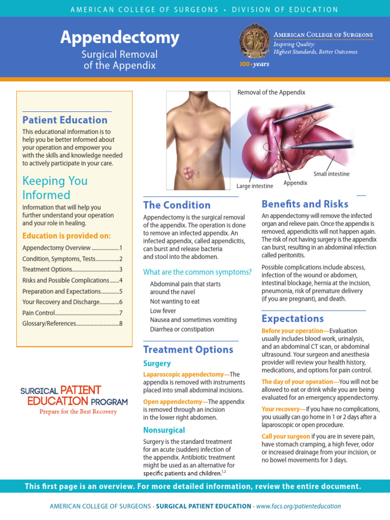 appendectomy (1) | PDF | Surgery | Medical Specialties
