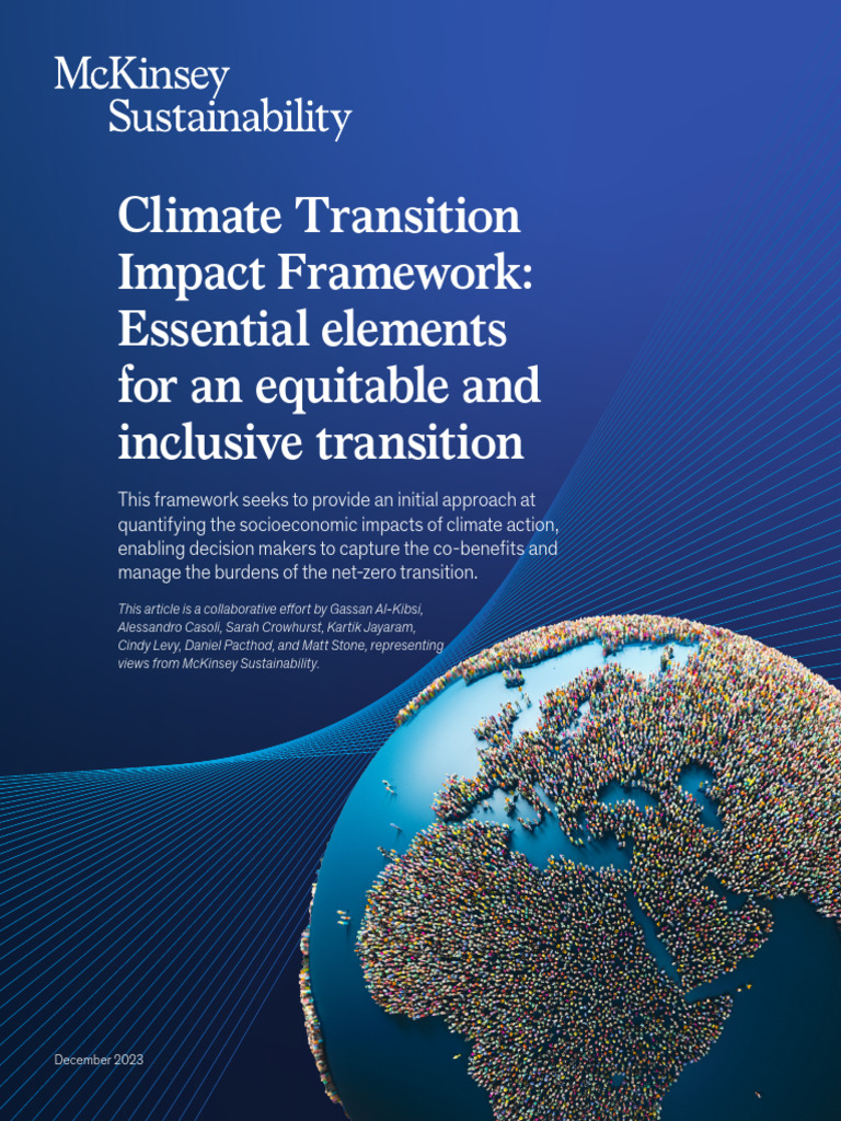 Climate Transition Impact Framework Essential Elements For An Equitable ...