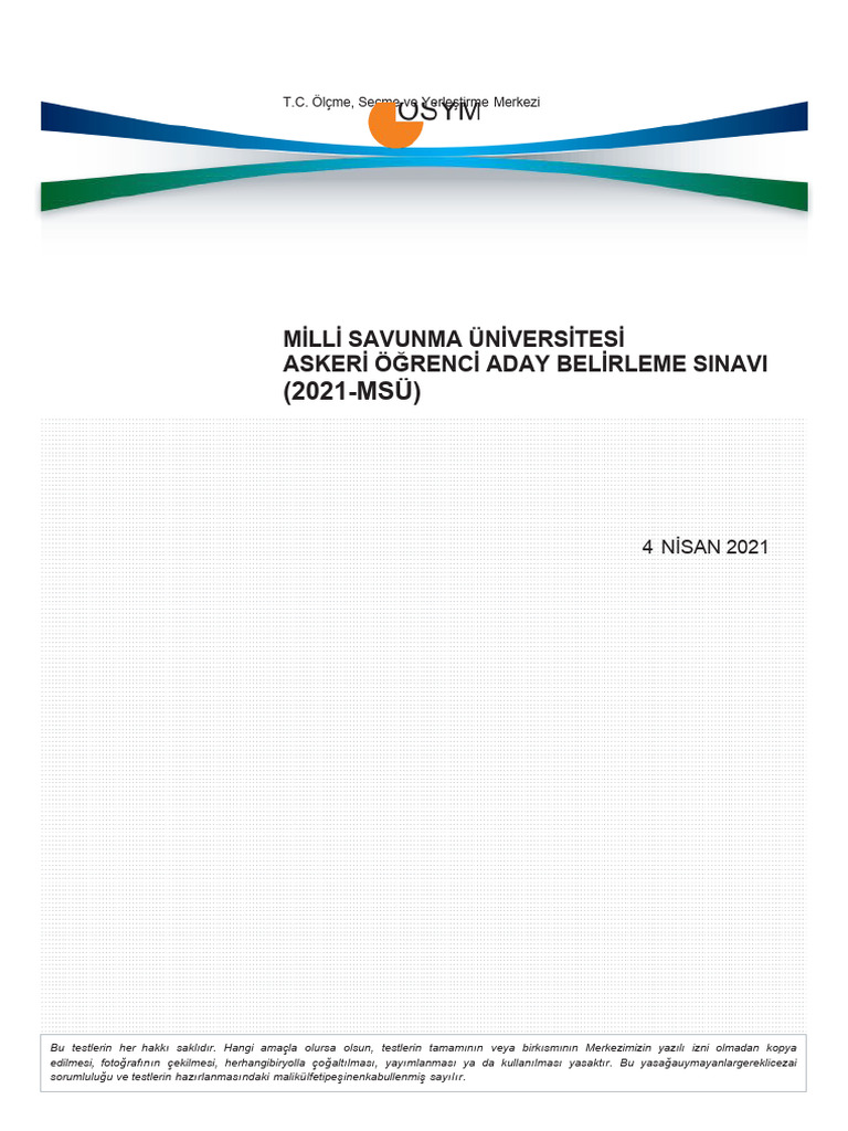 2021 MSU Sorular | PDF
