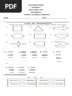 MATHS PAPER 1 GRADE 4 Final | PDF