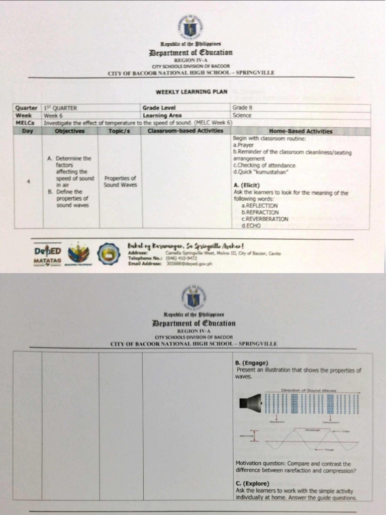 Department of Education: City of Bacoor National High School ...