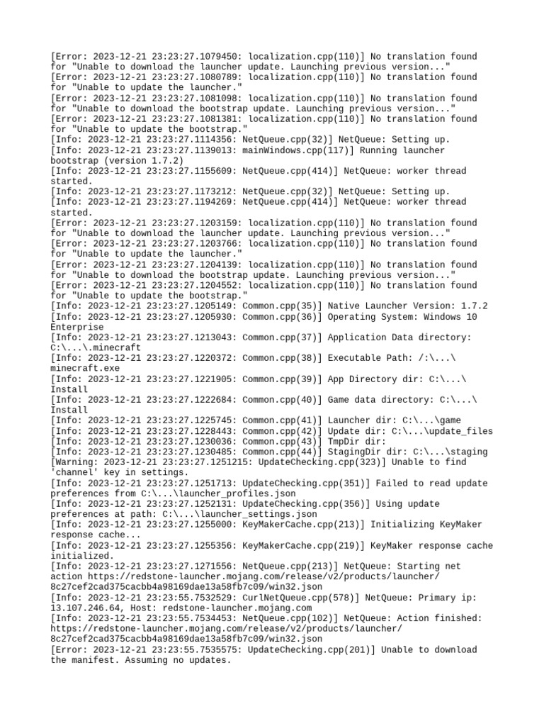 launcher_log | PDF | Minecraft | Software