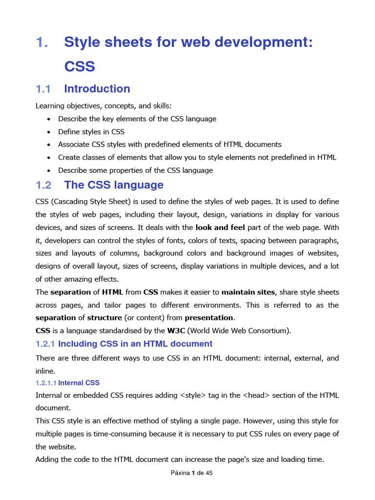 UD02 Style Sheets For Web Development CSS | PDF | Computers