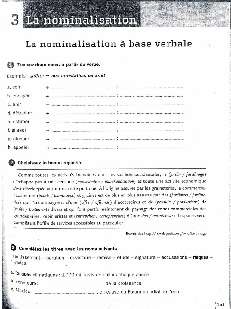 La Nominalisation - 01 | PDF