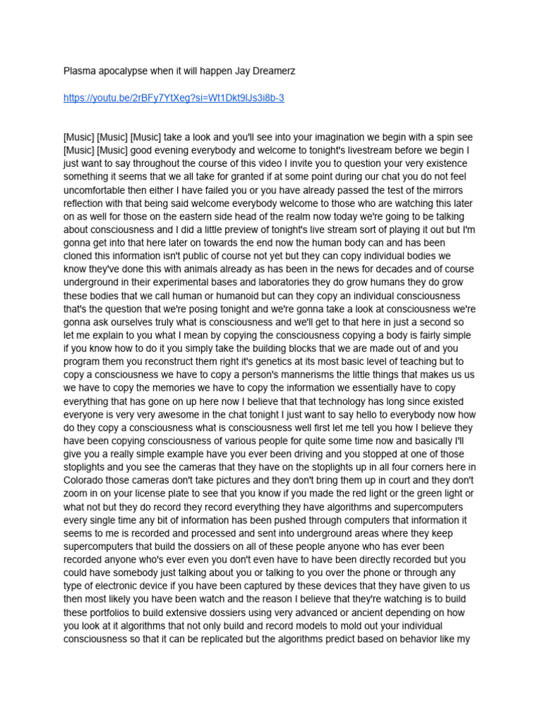 Plasma Apocalypse When It Will Happen Jay Dreamerz | PDF ...