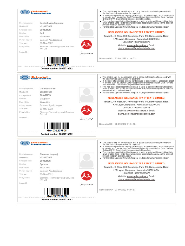 Z0049M3S ECard | PDF | Identity Document | Hospital