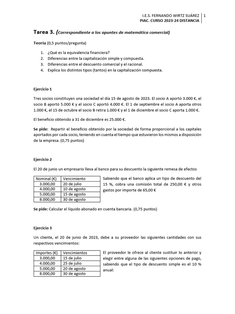 Tarea 3 | PDF | Bancos | Economias