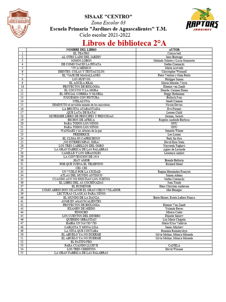 Libros Del Rincon 2°a | PDF