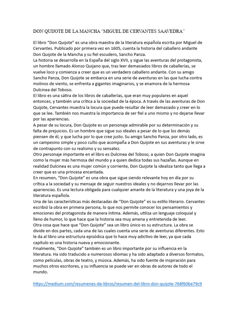 Don Quijote: Sátira y Crítica Social | PDF | Don Quijote