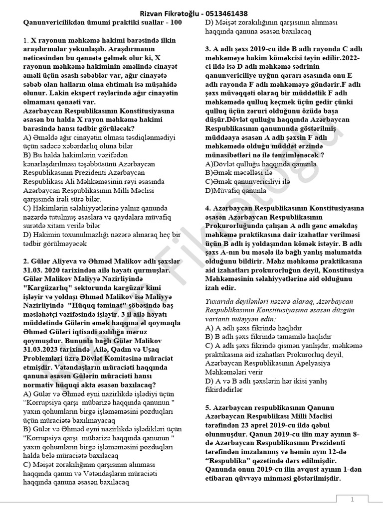 Praktiki Suallar | PDF