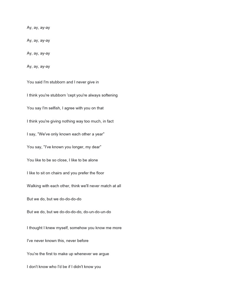 My Same Lyrics | PDF