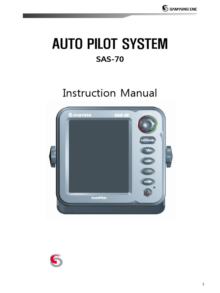 Samyung SAS 70 Autopilot UserManual | PDF | Compass | Navigation