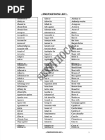 Fixed Prepositions A to Z Guide | PDF