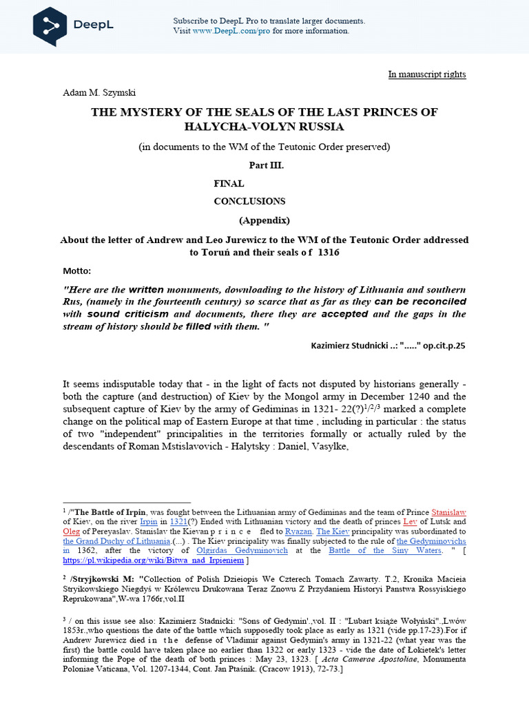 The Mystery of The Seals - Dodatek 1 en | PDF