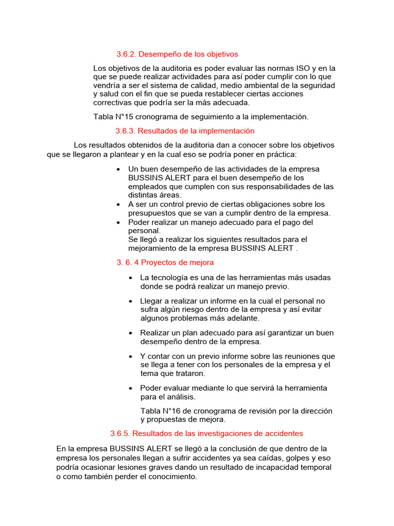 Desempeño de Los Objetivos (Sig) | PDF