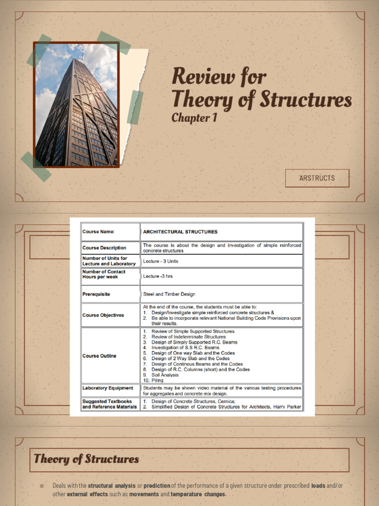 ARSTRUCTS Chapter1 | PDF | Structural Analysis | Bending